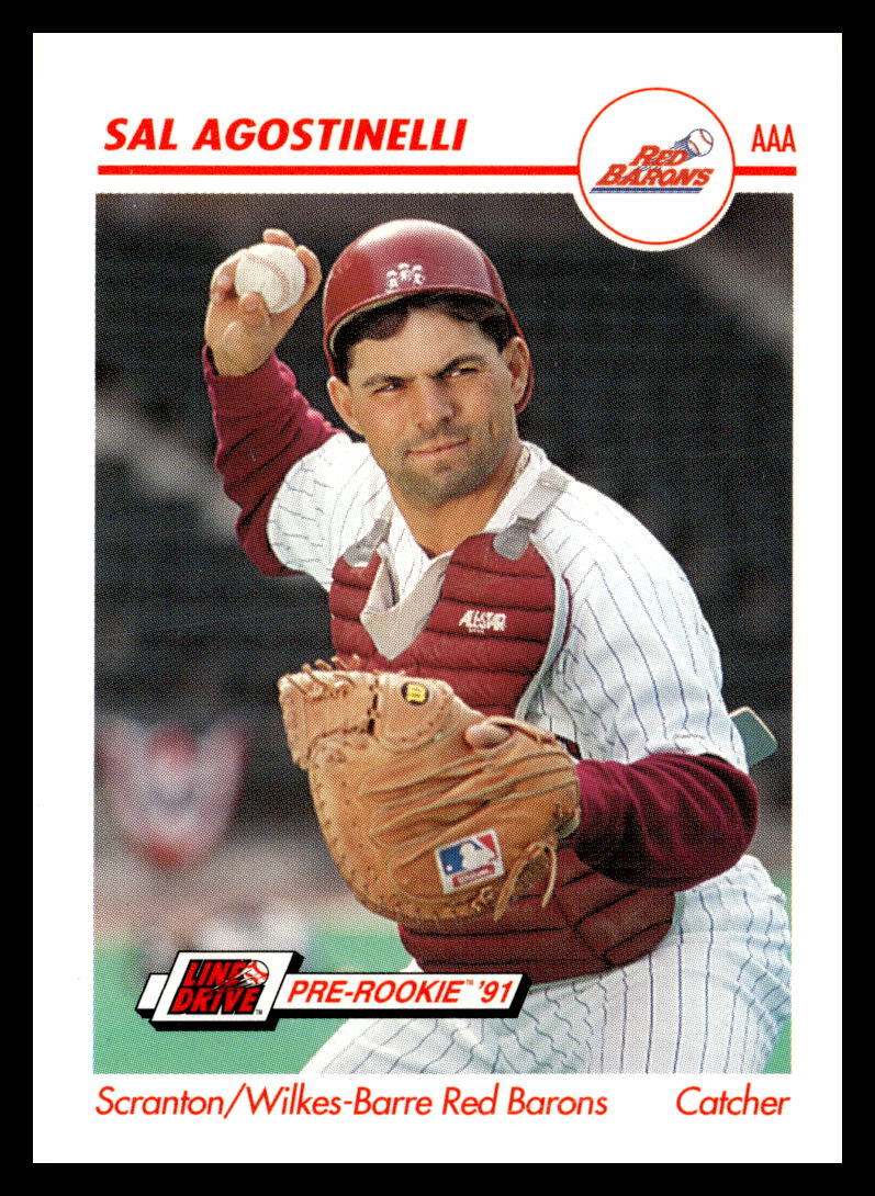1991 Line Drive AAA #476 Sal Agostinelli Scranton/Wilkes-Barre Red ...