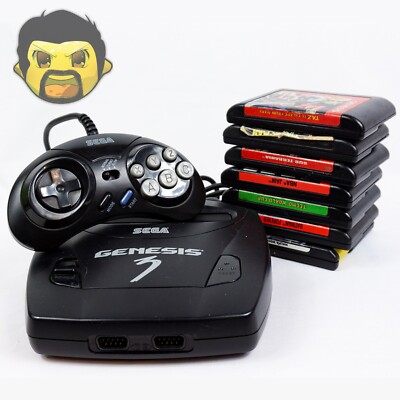 Original Sega Genesis Model 3 Console Bundle with Games and Controller ...