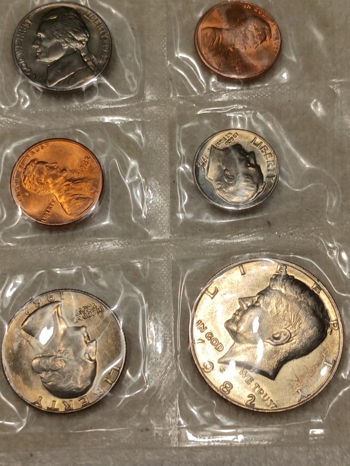 Scarce uncirculated 1982 mint coin p d set us coins 12pc | eBay