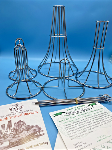 Spanek Vertical 5 Piece Set Metal Stands Quail Game-Hen Chicken Duck ...