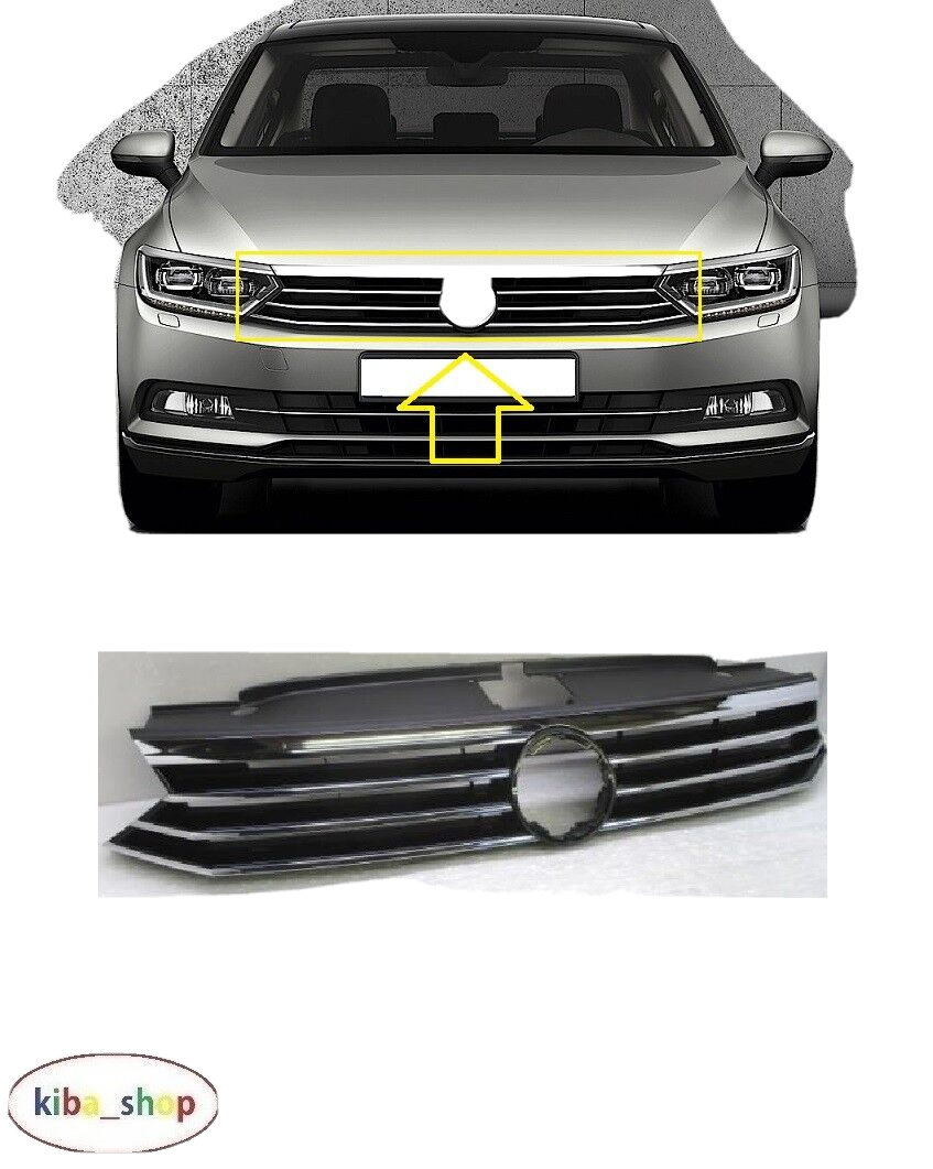 FOR VW PASSAT B8 2015-2018 NEW FRONT BUMPER CENTER RADIATOR GRILLE ...