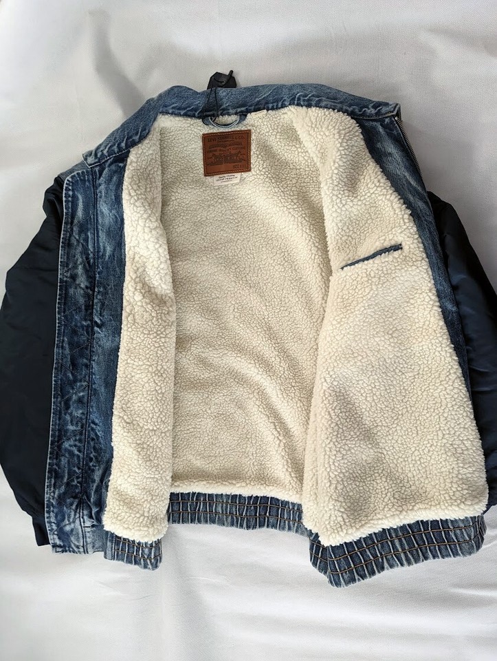 RARE LIMITED EDITION NEW MEN'S LEVI'S TRUCKER SHERPA JACKET RETRO ...