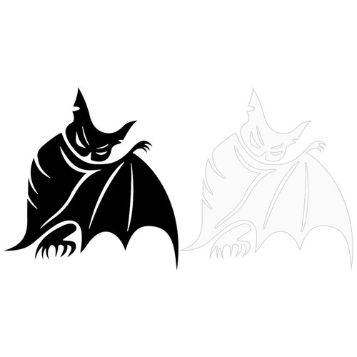 Bat Vinyl Decal Sticker Car Window Wall Bumper Happy Halloween Creepy ...