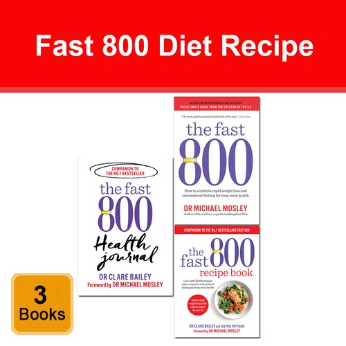Fast 800 Diet Recipe 3 Books Set by Michael Mosley Fast 800 Health ...