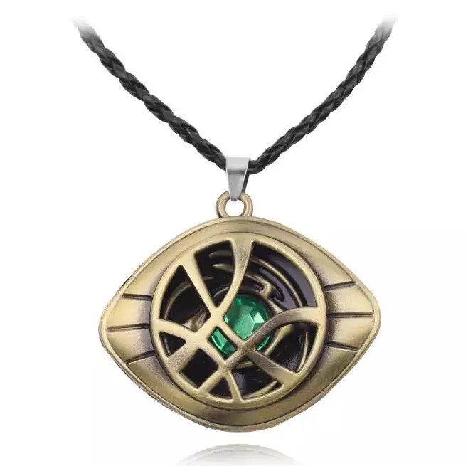 Unisex Doctor Strange Pendant Necklace - Eye of Agamotto -Cord Chain ...