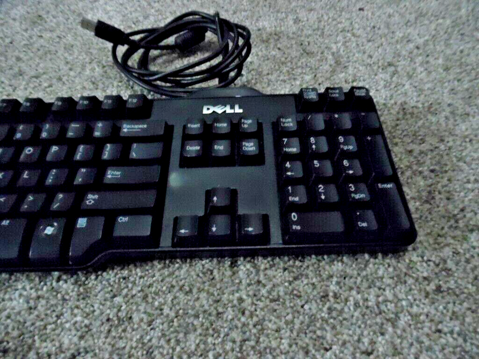 Genuine DELL USB Wired Black Keyboard Model L100 or SK-8115 | eBay