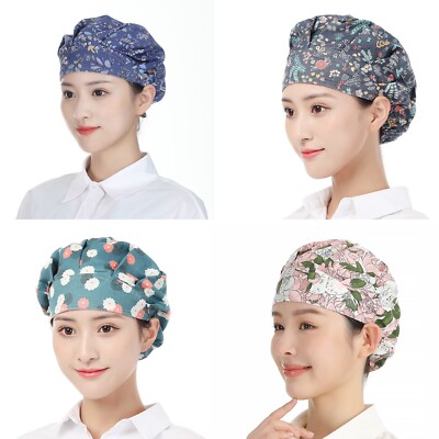 Chef Hat Food Catering Kitchen Baker Elastic Dustproof Women Cook Hair ...