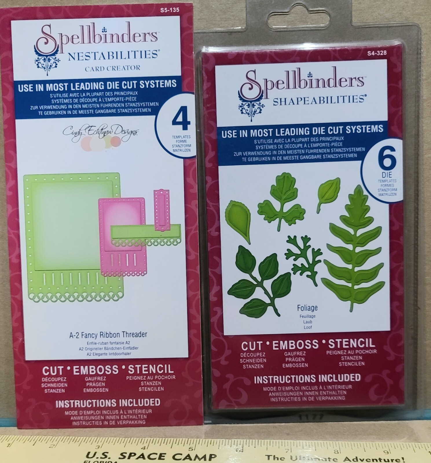 Spellbinders Nestabilities Lot Of 2 Cutting Dies: A-2 Fancy Ribbon ...