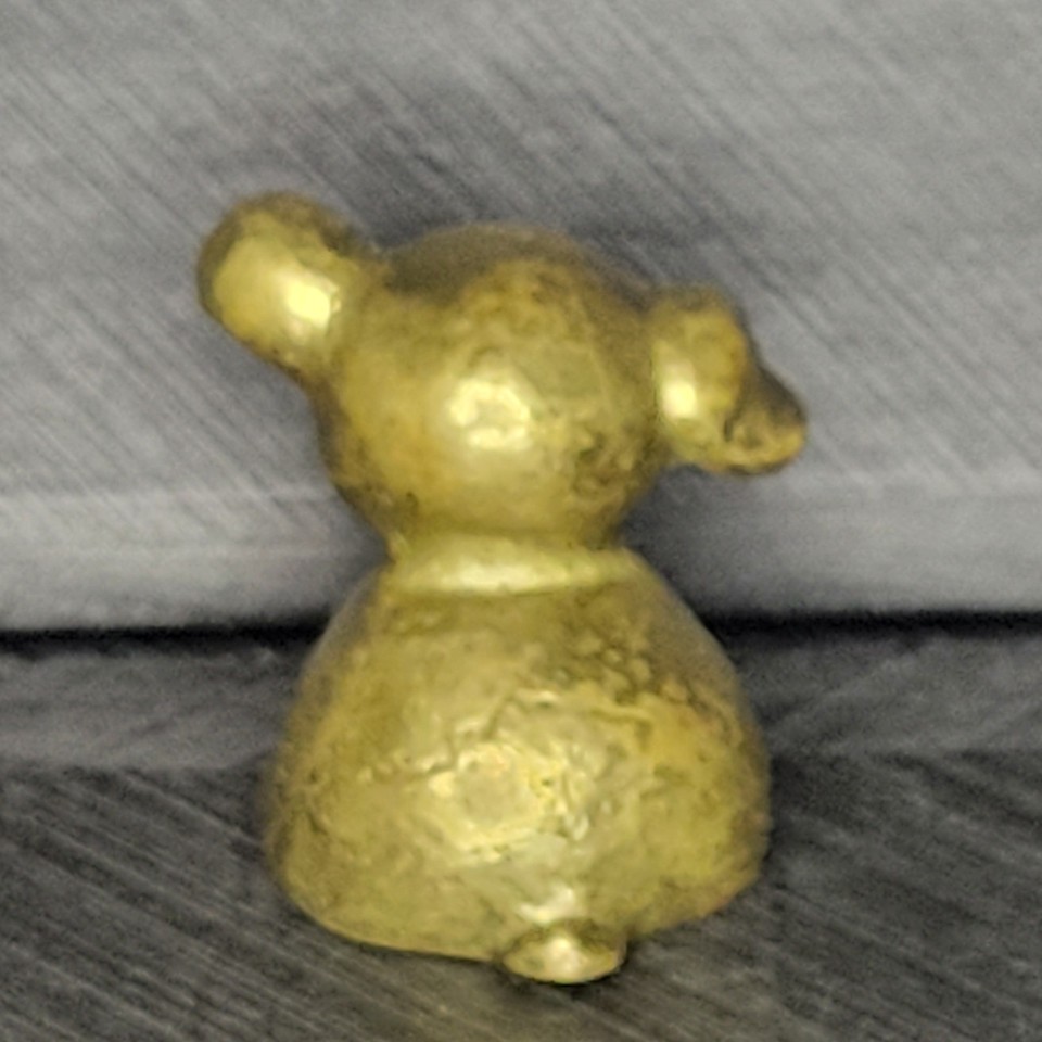 Cast Iron Brass Puppy Dog Figurine Paperweight Mini Miniature Hubley ...