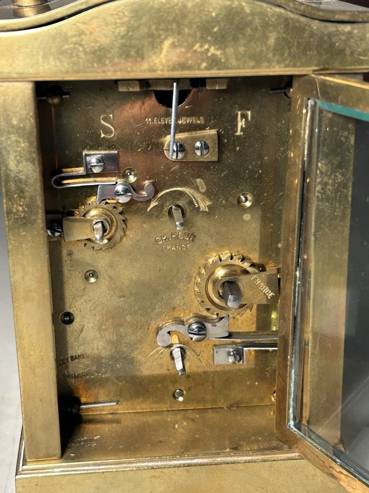 French CH Hour Signed Bailey Banks Biddle Time And Alarm Carriage ...