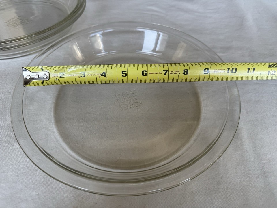 Corning PYREX #210 Glass Pie Plates 25cm/10” - Set of Three Nesting | eBay