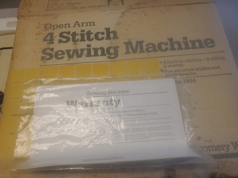NEW Vintage Montgomery Ward Sewing Machine Model 1904 4 STITCH in ...