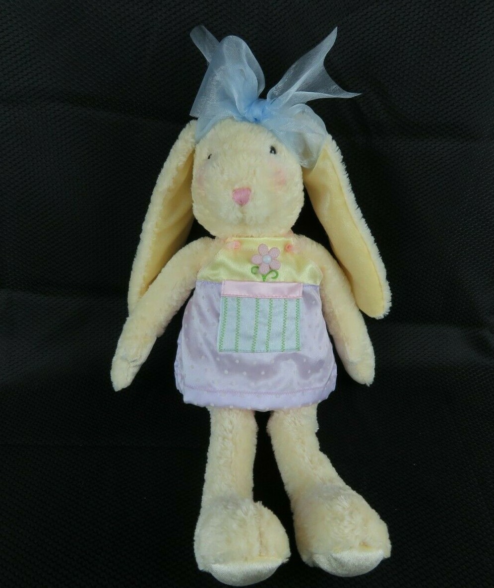 Hallmark Bunny Rabbit Plush Spring Dress Easter Shelf Sitter Bean Bag ...