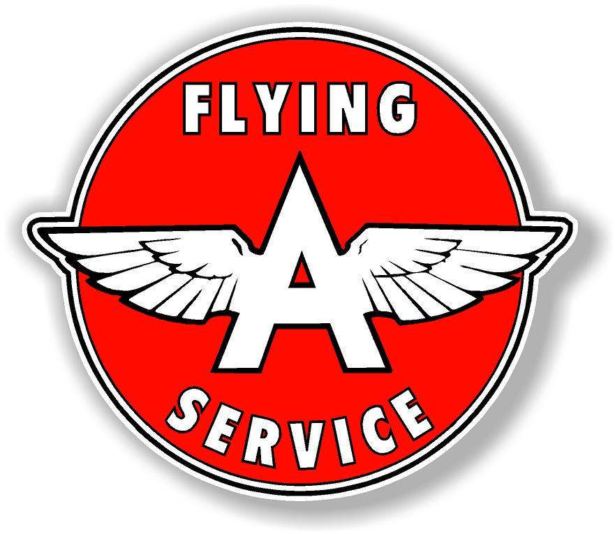 (FLYI-2) 12" FLYING A SERVICE GASOLINE OIL VINYL DECAL FOR MAKING SIGNS ...