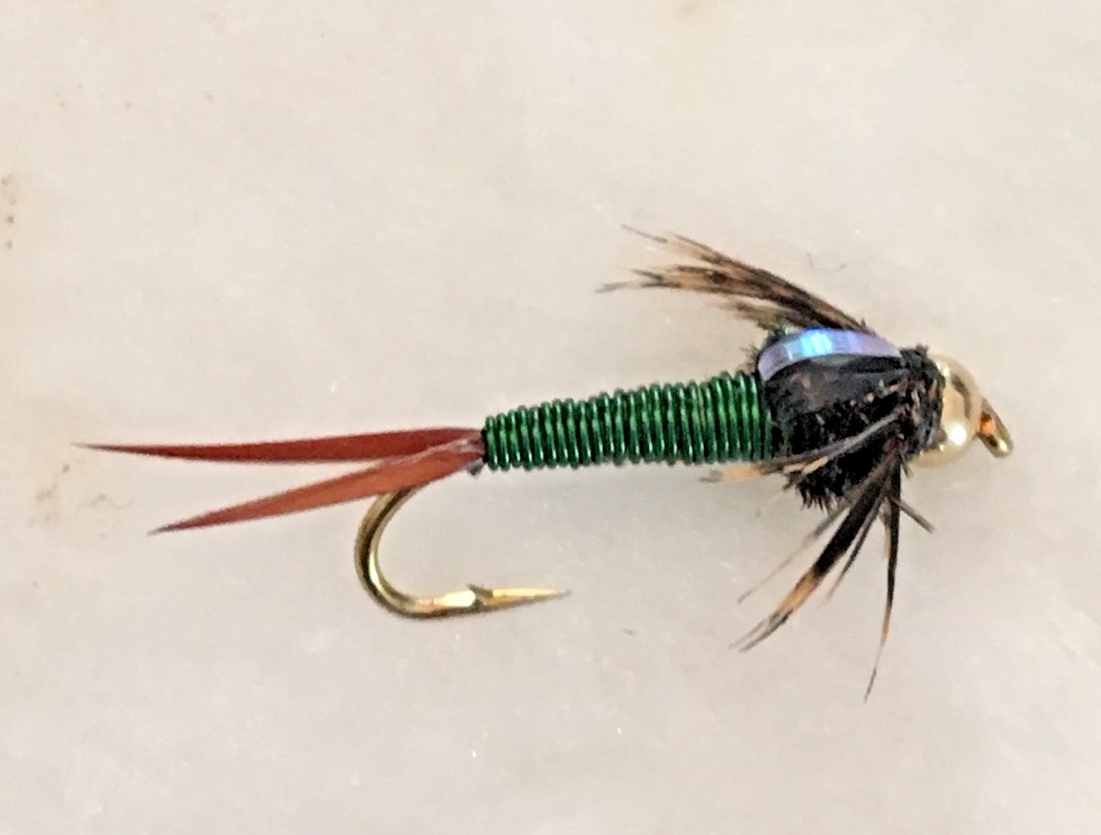 BH COPPER JOHN NYMPH GREEN - TROUT FLY FISHING NYMPH FLIES - 6 FLIES X ...