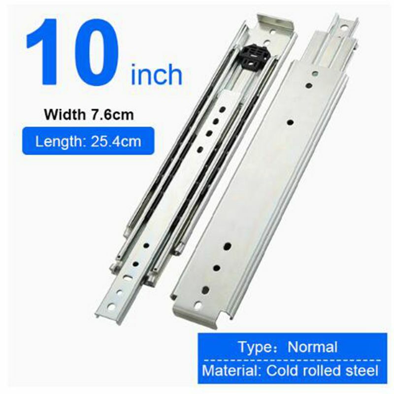 Drawer Heavy Duty Cabinet slide 3 Fold Ball Bearing 220kg Industrial ...