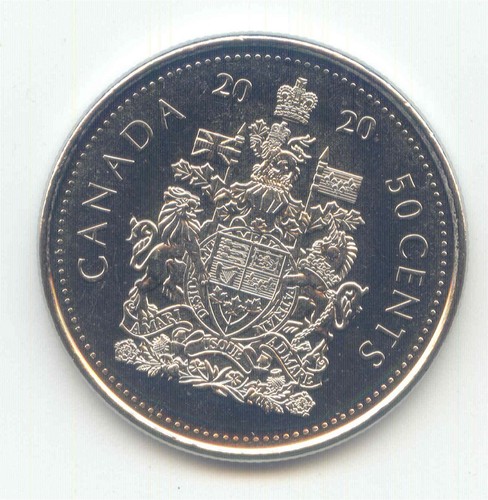 Canada 2020 Canadian 50c Fifty Cent Half Dollar 50 Cents Coin UNC Exact ...