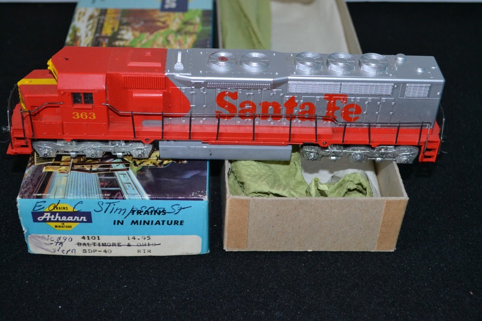 VINTAGE ATHEARN 4107 ATSF SANTA FE SDP-40 DIESEL LOCOMOTIVE HO SCALE | eBay