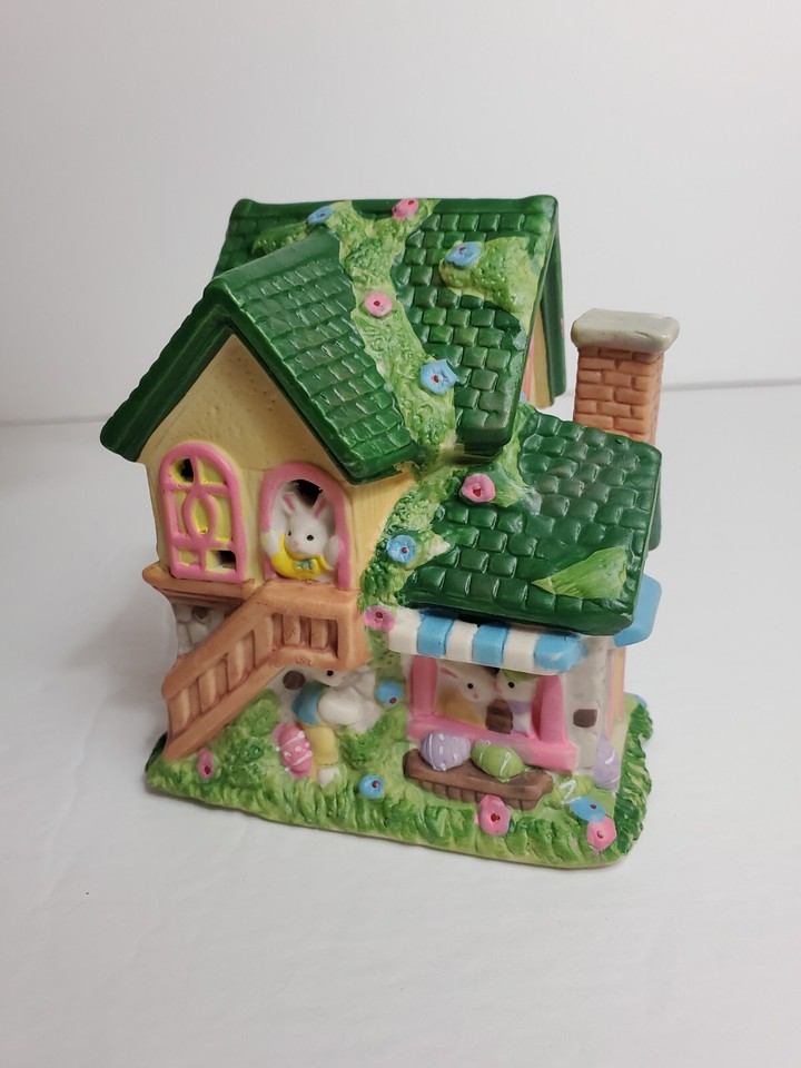 Porcelain Princes Bunny House Easter Jubilee Tree Hut Schoolhouse ...