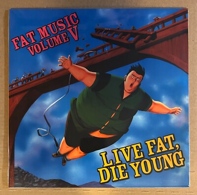 LP: LIVE FAT DIE YOUNG FAT MUSIC VOL. V v/a NEW SEALED BLUE VINYL NOFX ...
