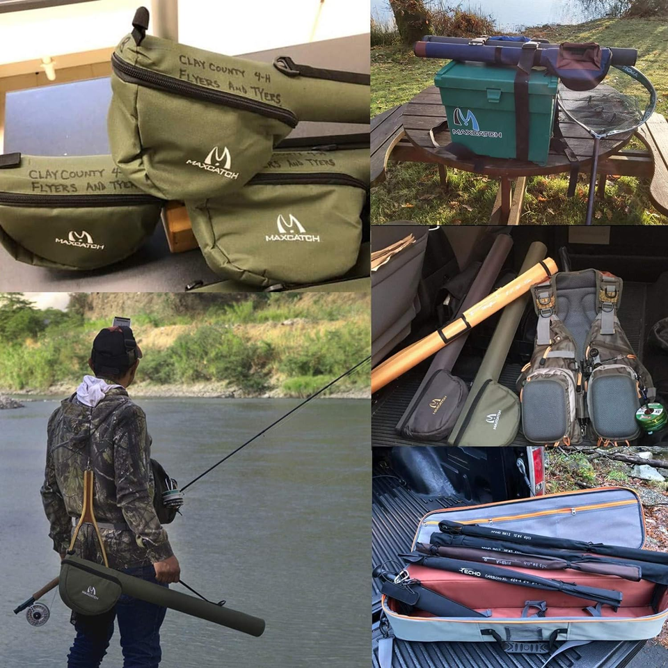 Fly Fishing Rod Case with Reel Pouch, Complete Rod Protection Bag, for ...