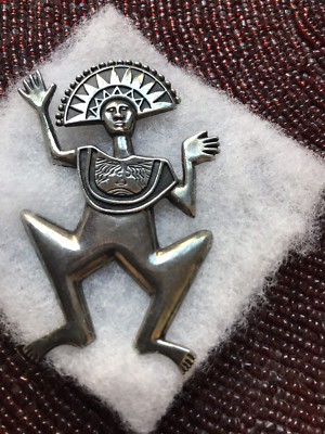 LARGE BOLD * LAUREL BURCH * BEAUTIFUL * DANCING SUN GOD *PENDANT/BROOCH ...
