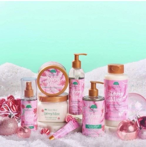 Tree Hut Merry Mint Holiday 5 Sets Lip,Scrub, Body wash,Mist and Body ...