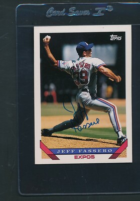 1993 Topps #178 Jeff Fassero Expos Signed Auto *B6034 | eBay