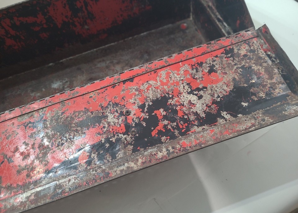 Proto Tool Box Vintage Mechanic Portable All Metal 21"x7.5" Removable ...