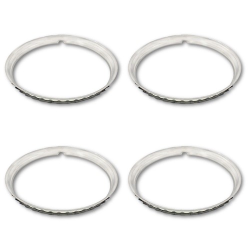 16" Smooth Stainless Steel Universal Beauty Rims Tire Wheel Trim Cover ...
