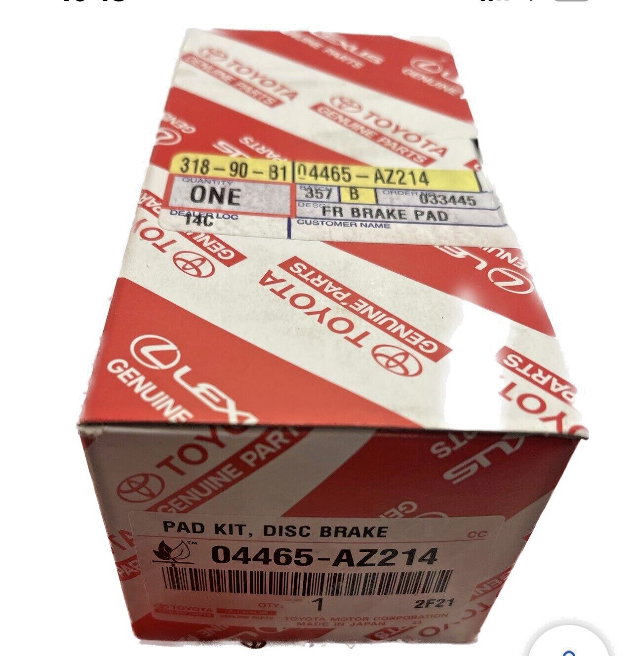 2013-2018 Toyota RAV4 LE Front Brake Pads Set GENUINE OEM PART 04465 ...