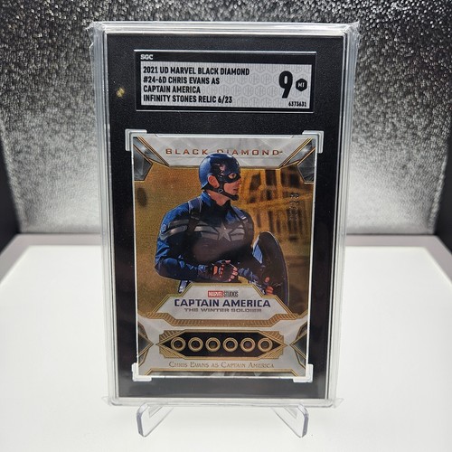 2021 Marvel Black Diamond Captain America Infinity Stone Relic 6/23 SGC ...