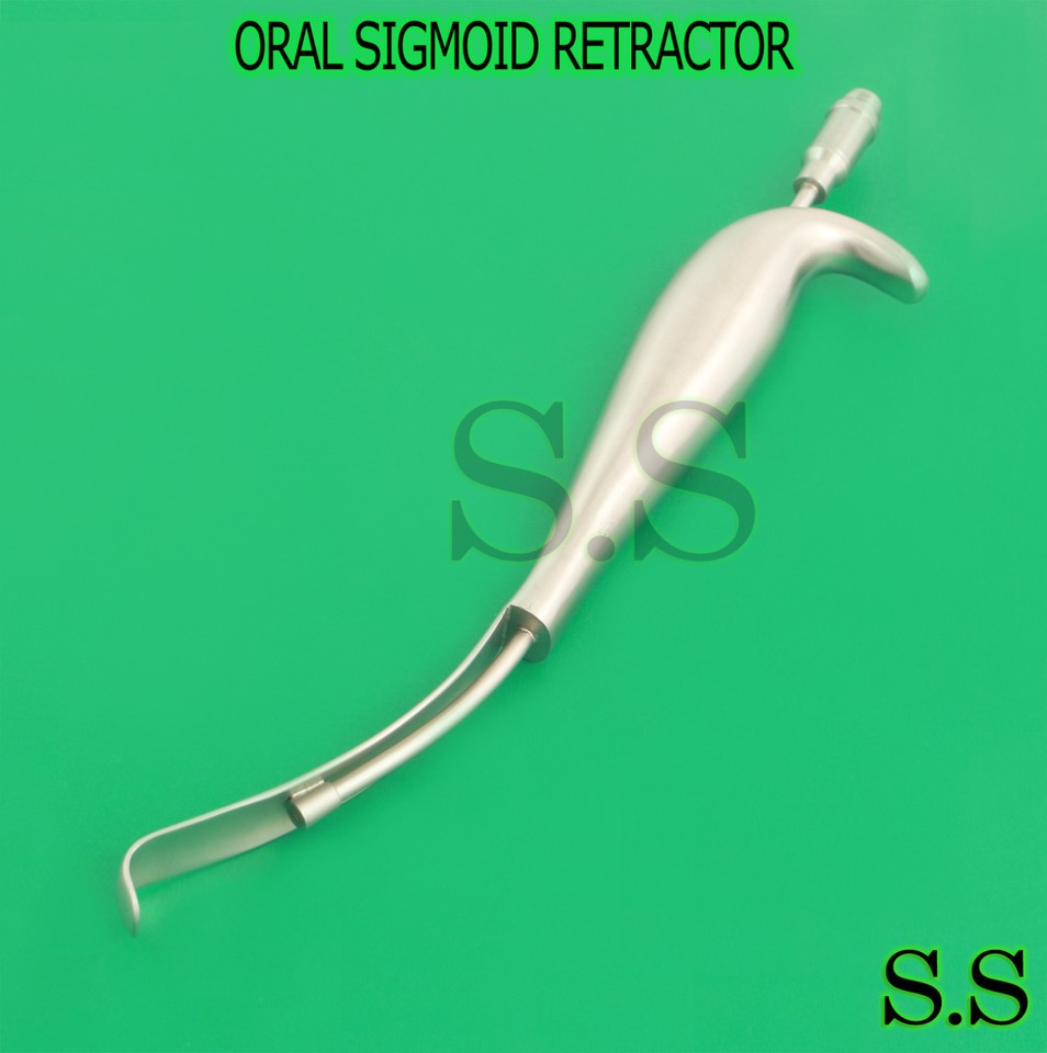 Extra oral sigmoid notch retractor 25.5cm/10" with fiber optic light ...