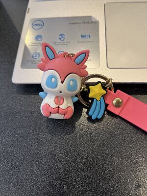 Pokemon Sylveon keychain Wristlet Kawaii silicone | eBay