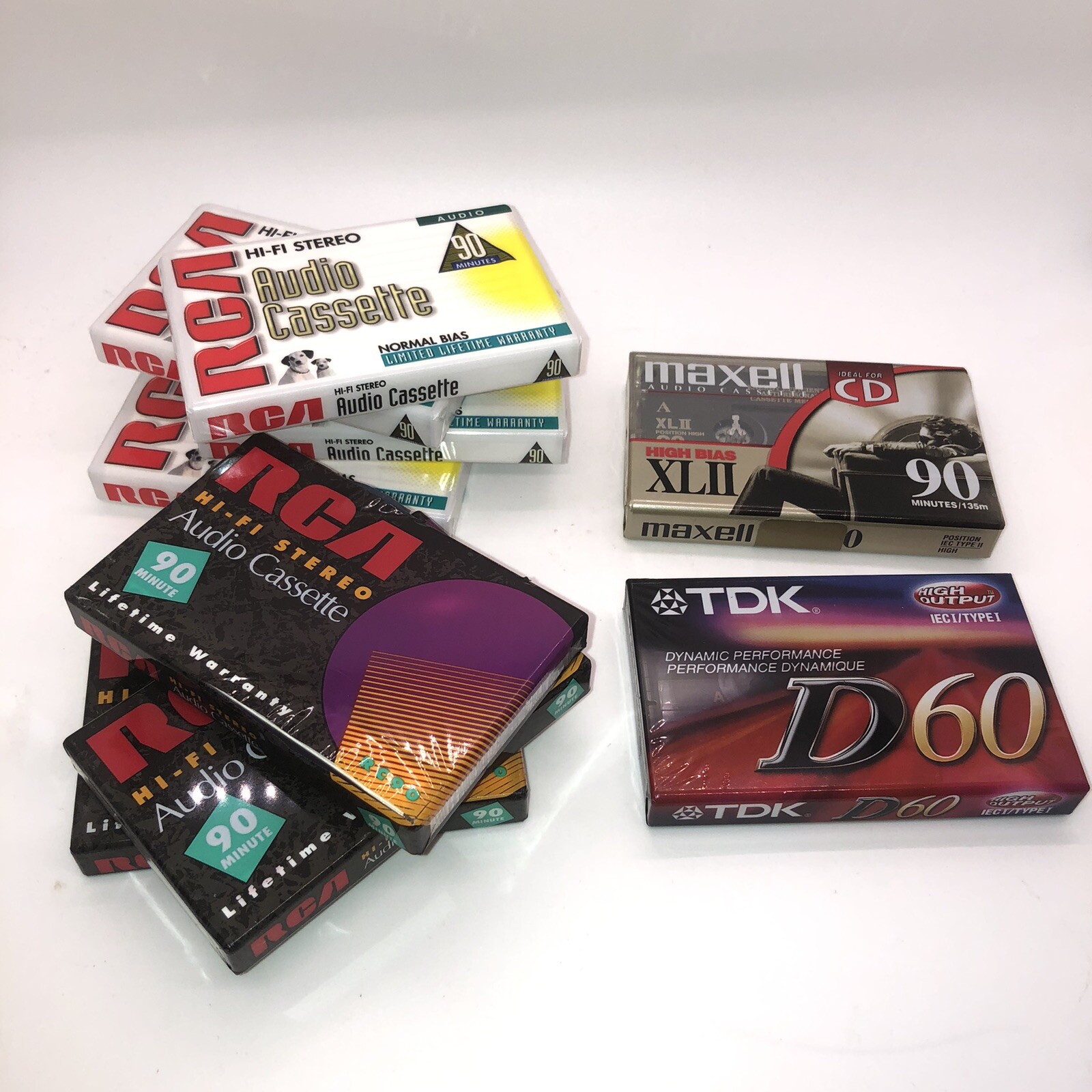 Nine New Sealed Name Brand Cassette Tapes 8=90 min, 1=60 min | eBay