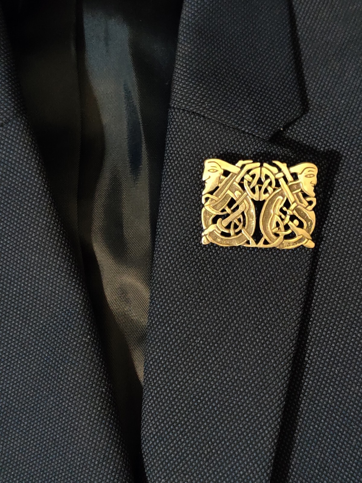 Vintage Celtic Pin Brooch Norse Gods Knot Silver Unis… - Gem