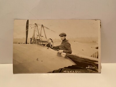 RPPC Royal Navy Volunteer Reserve Aviator Robert William Rickerby Gill ...