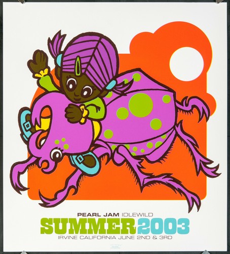Pearl Jam - 2003 Ames Design Poster Irvine, CA Verizon Wireless Amph ...