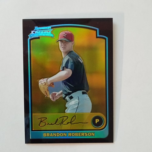 2003 Bowman Draft Chrome Brandon Roberson Gold Refractor #'d /50 # ...