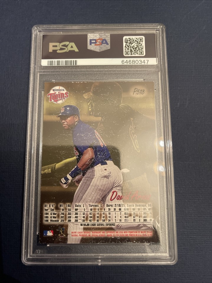 1997 DAVID ARIAS ORTIZ Fleer Ultra Platinum Medallion PSA 3 Super Rare ...