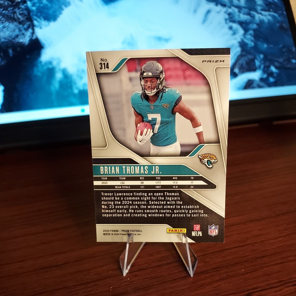 2024 Panini Prizm Brian Thomas Jr. #314 Red White & Blue Prizm Rookie ...