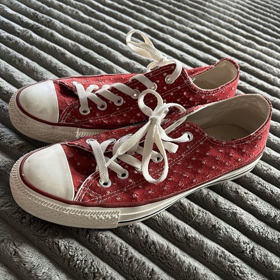 Converse All Star Red Canvas Sneaker Women Size 8 | eBay