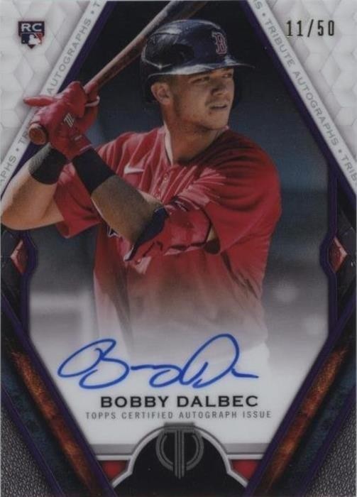 2021 Topps Tribute - Tribute Autographs Bobby Dalbec #TA-BD Purple /50 ...