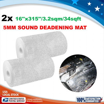197mil Auto Trunk Engine Hood Sound Deadener Foam Heat Shield Noise Mat ...
