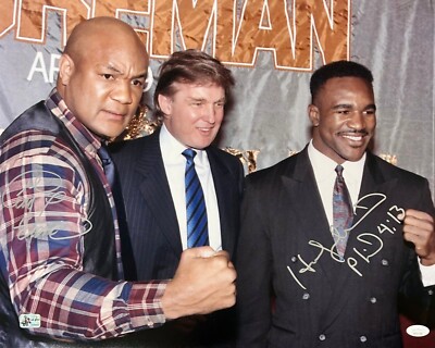 George Foreman & Evander Holyfield Signed 16x20 Photo JSA & George ...