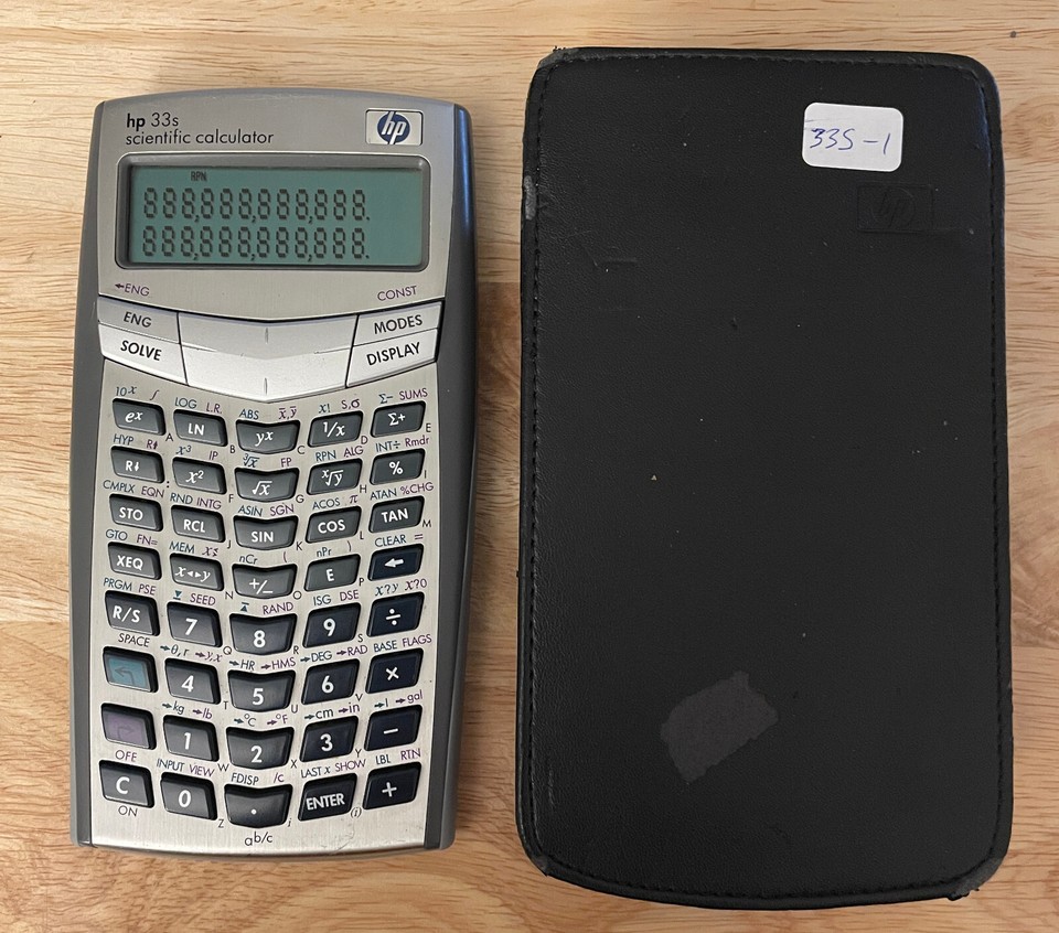Vintage Hewlett Packard HP-33S Scientific Calculator -- TESTED/NEW BAT ...