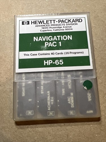 HP-65 Navigation Pac 1 Cards And Case | eBay