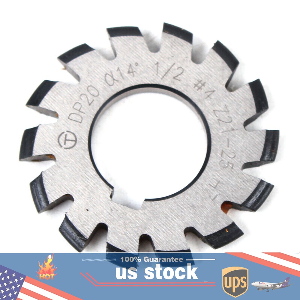 8Pcs Involute Gear Cutter DP20 DP12 PA14-1/2 HSS 8H Set 14.5° Tool Dia ...