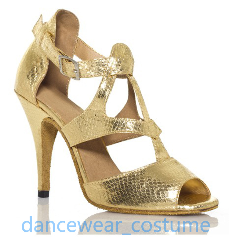 Ladies PU Party Ballroom Latin Tango Salsa Dance Shoes Samba Heels ...
