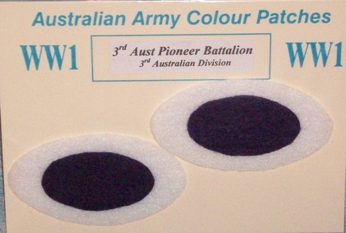 AIF WW1 AUSTRALIAN ARMY COLOUR PATCHES - ANZAC PAIR REPRODUCTION NEW ...